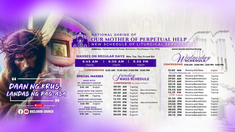 National Shrine of Our Mother of Perpetual Help (Baclaran Church) Mass ...